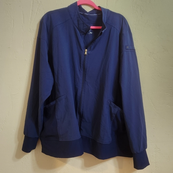Cherokee | Jackets & Coats | Cherokee Iflex Uniform Zip Up Navy Long ...